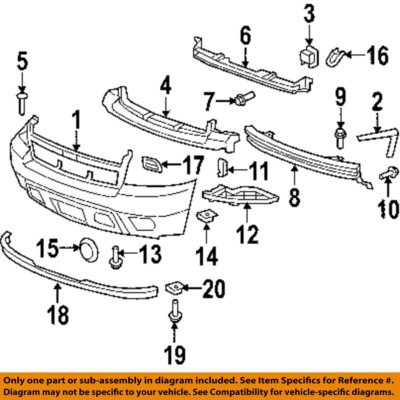 GM OEM 07-14 Avalanche Front Bumper Bumper Components-Outer Filler ...