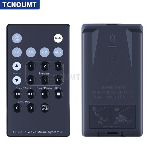 Replacement Remote Control For Bose Acoustic Wave Music System II Black ...