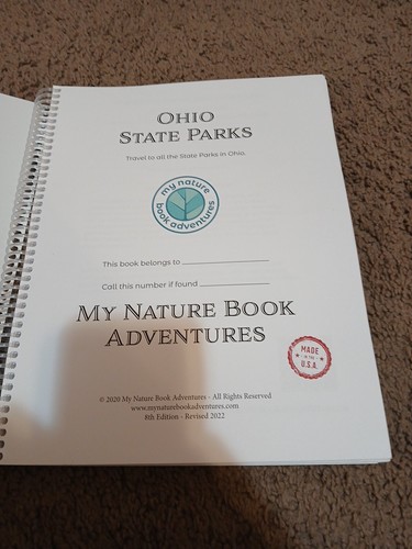 Ohio STATE PARKS ADVENTURE BOOK Journal your trips 2022 8th Ed Unused ...