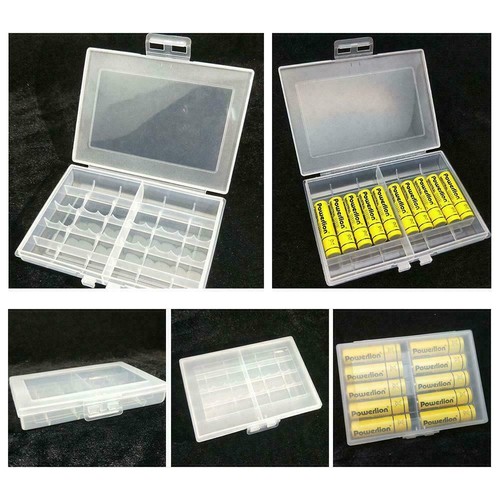 Plastic Battery Box Holder Storage Case Cover for 10*AA/AAA Batteries ...