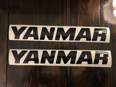 Yanmar 18” Sticker Black (2 Set) Decal Excavator Construction Loader ...