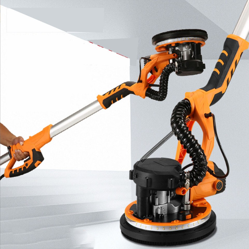 110V/220V Handle Long Pole Wall Sander Grinding Polishing Machine w/ 6 ...