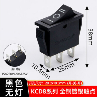 1 Pc For Rocker Switch Rocker Power Button Black Without Light 3 Feet 3 ...