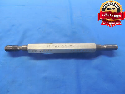 1/4 28 NF 1 SET THREAD PLUG GAGE .25 GO NO GO P.D.'S = .2256 & .2213 ...
