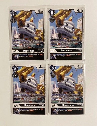 Digimon TCG English Ver. Across Time ~ Damemon (x4) BT12-063 U Regular ...