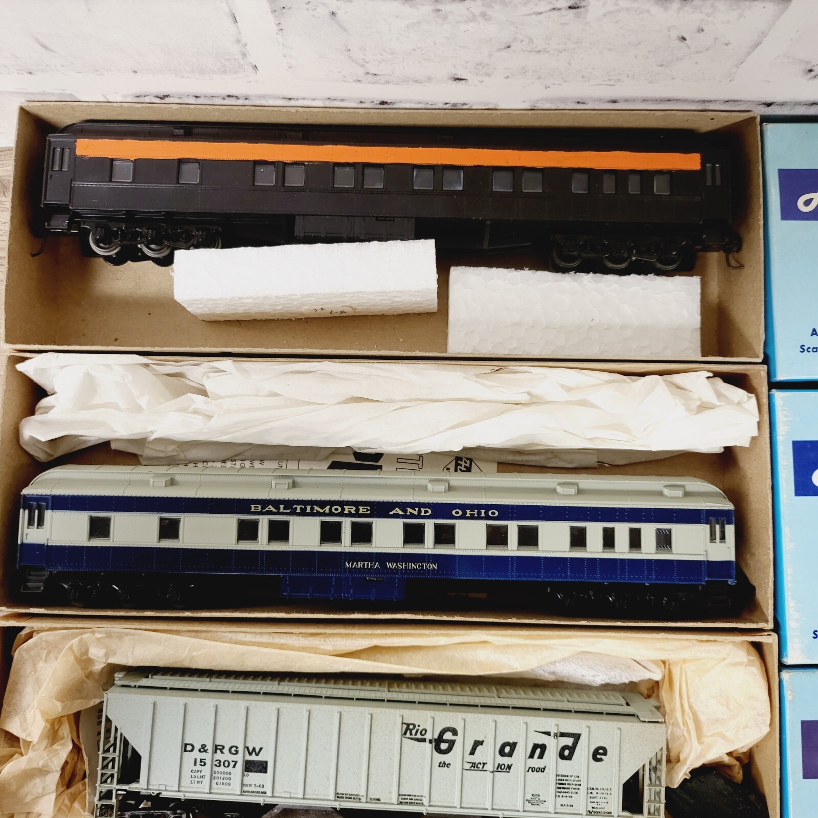 VINTAGE ATHEARN HO 4x PULLMAN B&M COACH RIO TRAIN MODEL KIT RAILROAD ...