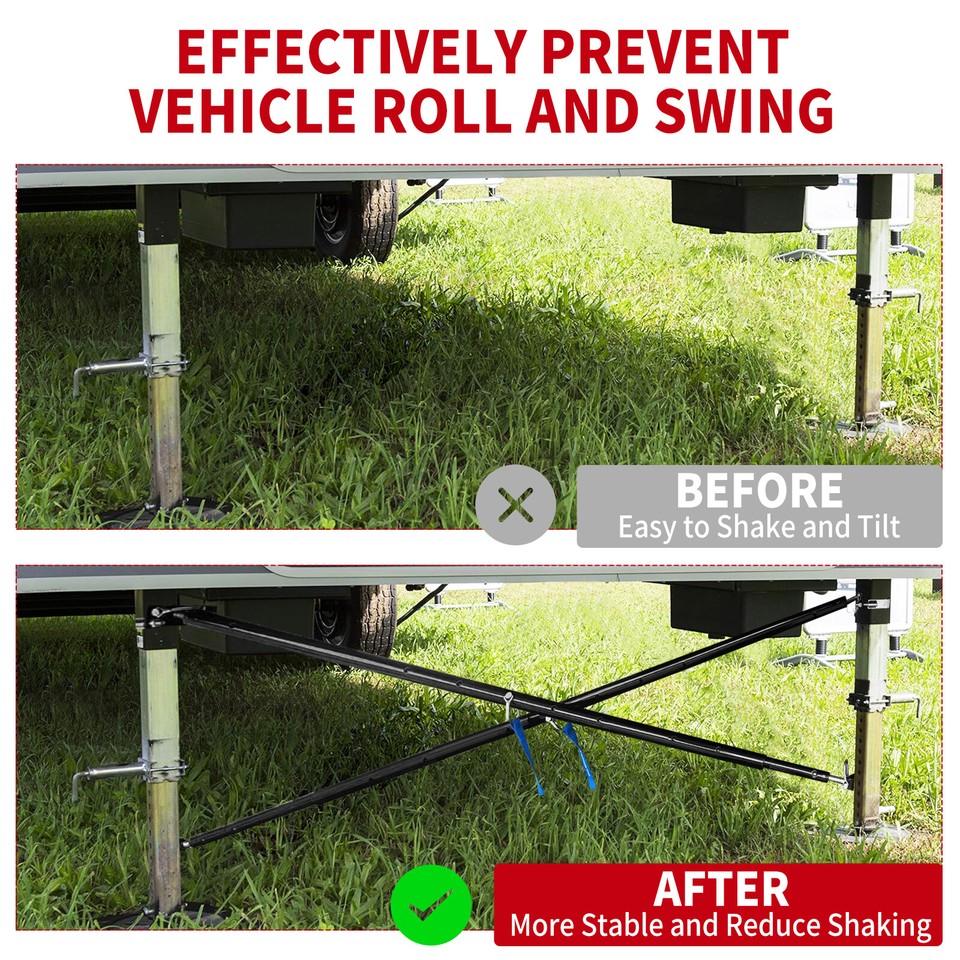 Universal Lower X-Brace Design Trailer 5th Wheel Stabilizer Landing Cross Brace | eBay