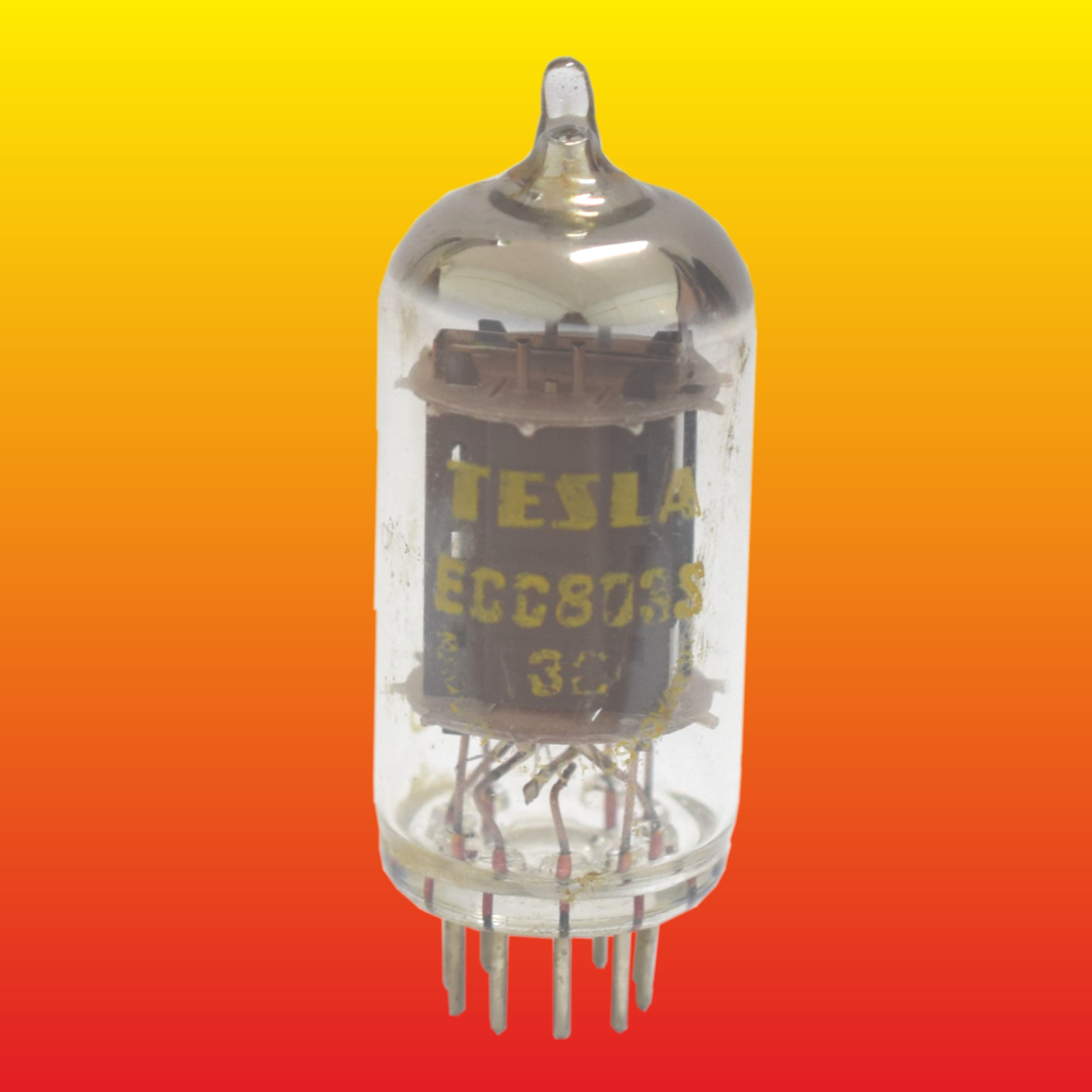 ECC803S TESLA VINTAGE DOUBLE TRIODE PREAMPLIFIER TUBE TESTED NOS 12AX7 ...