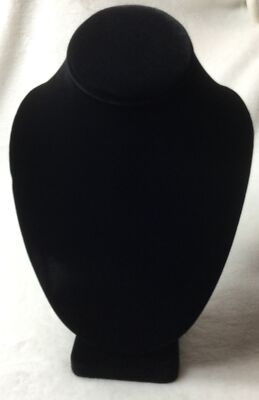 Black 12 Inch Velvet Bust For Necklace Display New | eBay