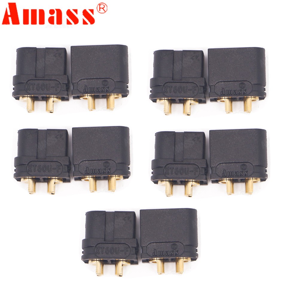 5pairs AMASS XT60U XT60 Upgrade Plug Connector with 3.5mm Gold Plated | eBay