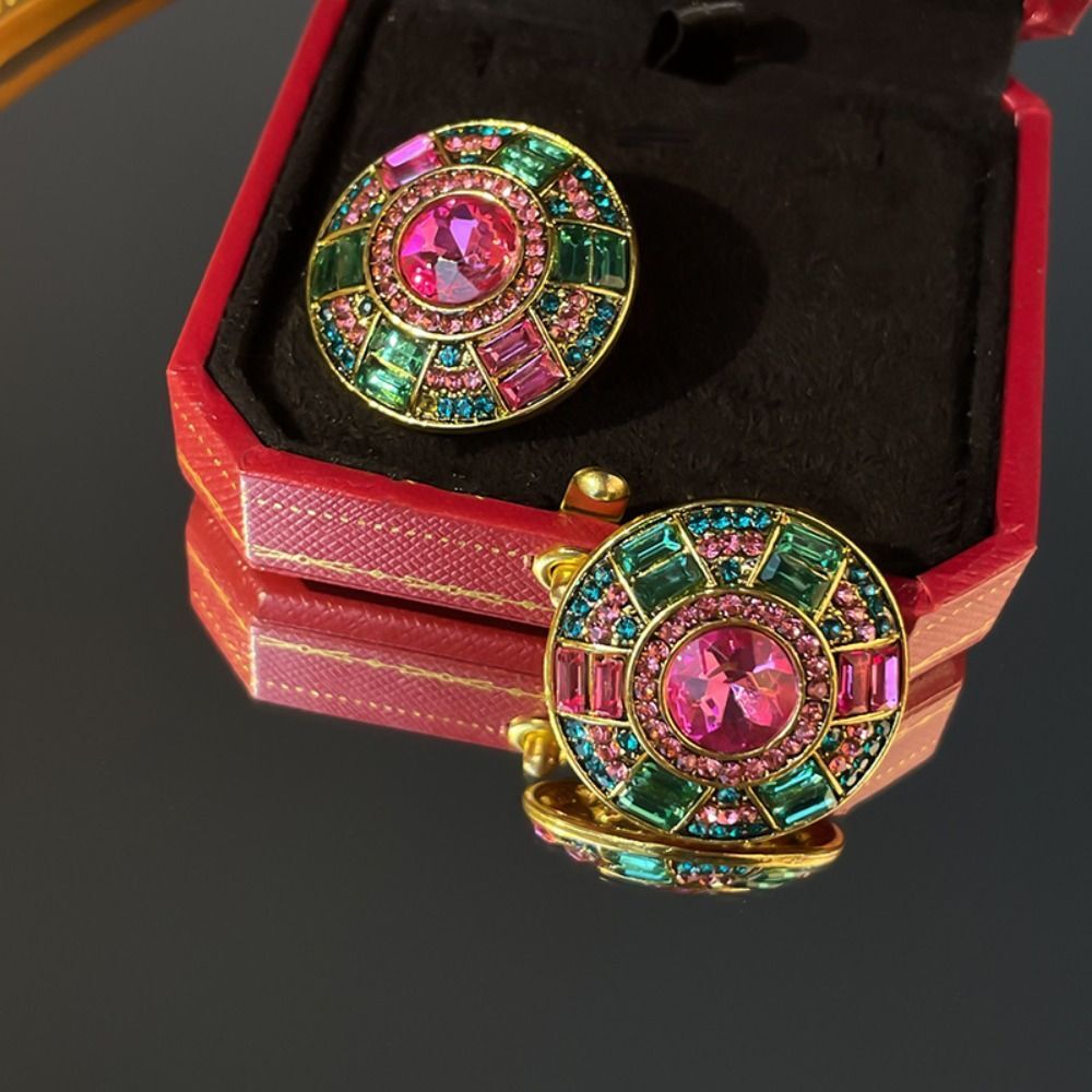 Rhinestone Green Crystal Necklace Pink And Green Fashion Pendant Women ...