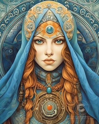 Celtic Druid Priestess Lore Keeper Storyteller Mystical Giclée 8X10 ...