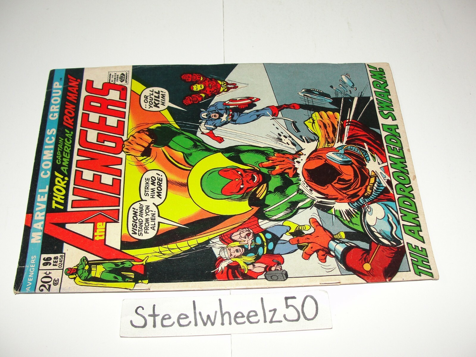 Avengers #96 Comic 1972 Marvel Kree Skrull War Part 8 Captain Marvel ...