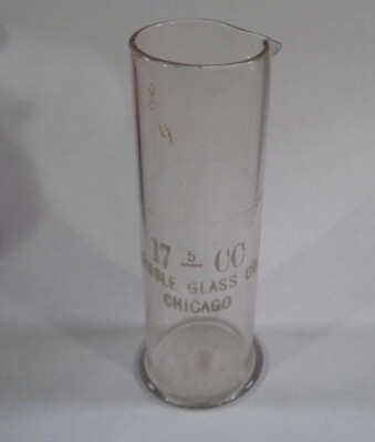 Vintage Kimble Glass Co. Clear Glass Lab Cylinder Vial 17.5 cc - 3 ...
