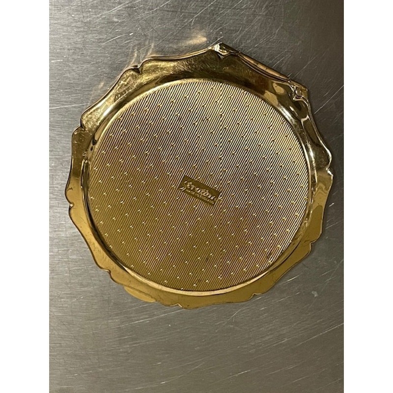 Vintage Stratton England Compact Scalloped Edge Floral Design | eBay