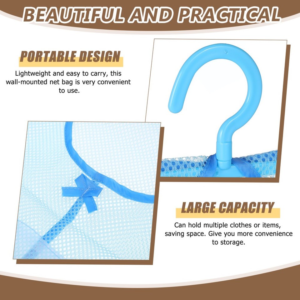 3 Pcs Portable Mesh Bag with Hanging Hook for Camper Organization ...