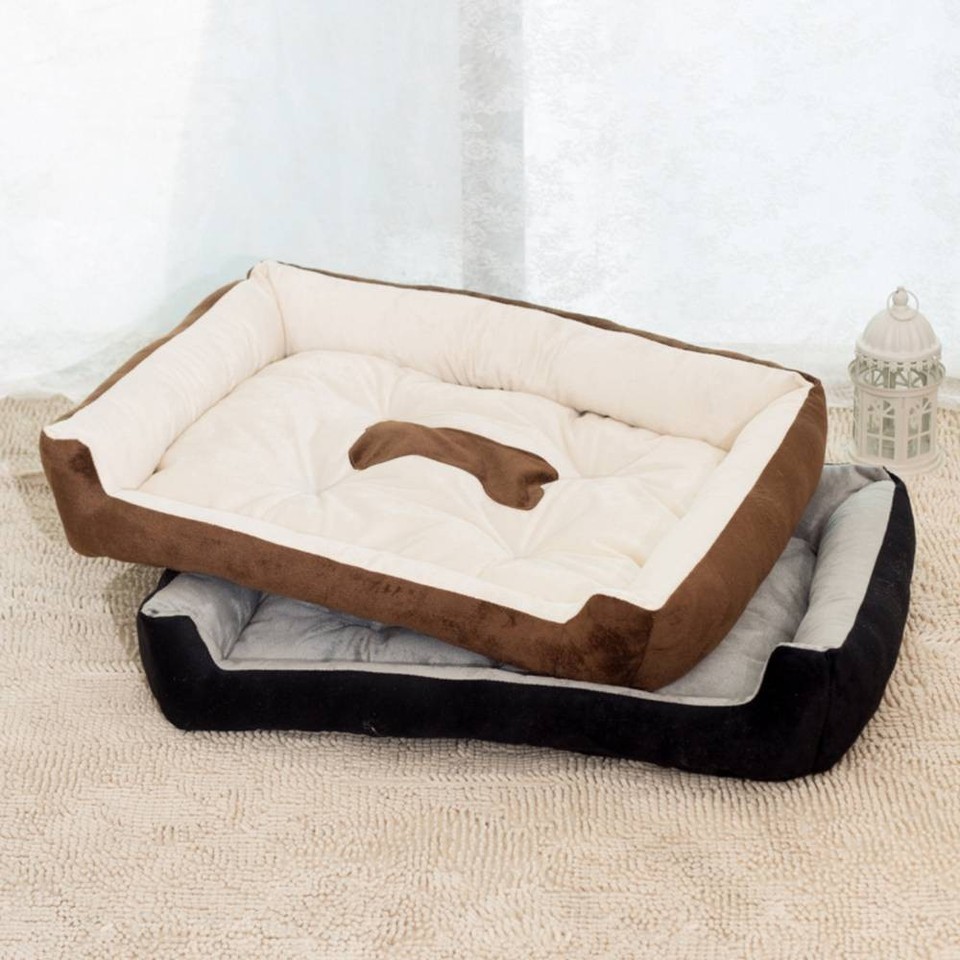 Large Warm Plush Dog Bed Mat Washable Calming Cushion For Pet Puppy For ...