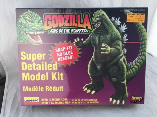 MIB 1995 Godzilla King of The Monsters by Lindberg # 71344 Model Kit ...