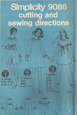 SIMPLICITY 9086 MISSES SIZE 16 MATERNITY MINI DRESSES, PANTS SEWING ...