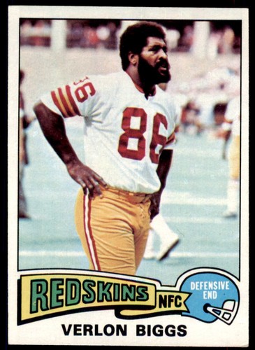 1975 TOPPS VERLON BIGGS . WASHINGTON REDSKINS #303 | eBay