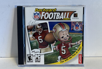 Backyard Football 2004 PC CD-ROM Jeff Garcia 49ers Cover Atari Win98 Me ...