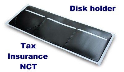 New Black Windscreen Tax, Insurance, NCT Disc Holder for Cars Vans Taxi ...