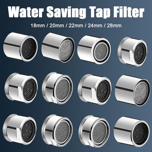 Water Saving Tap Filter Bathroom Faucet Aerator Adapter Chrome Silver ...