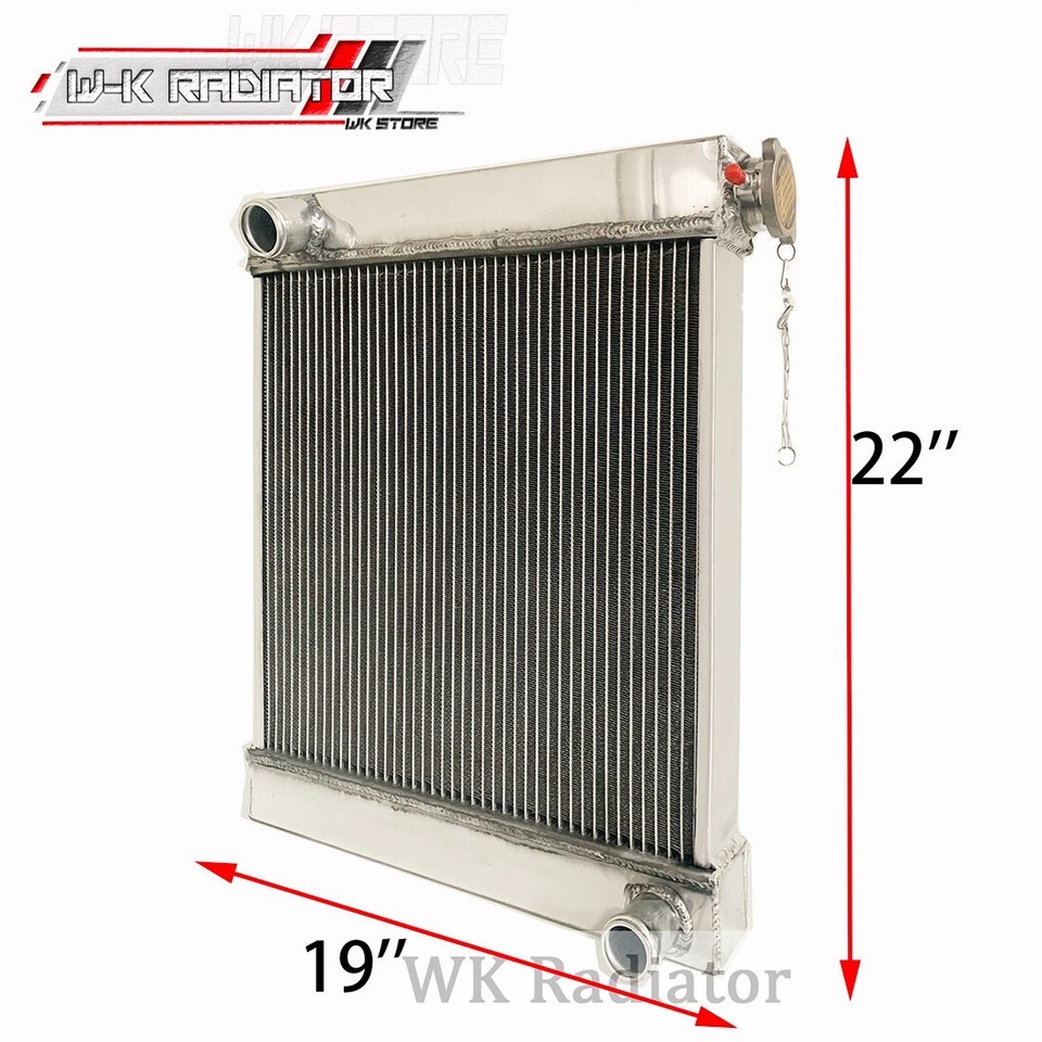 For 22" x 19" x3'' Ford Mopar Universal Aluminum Racing Radiator 2 Row ...