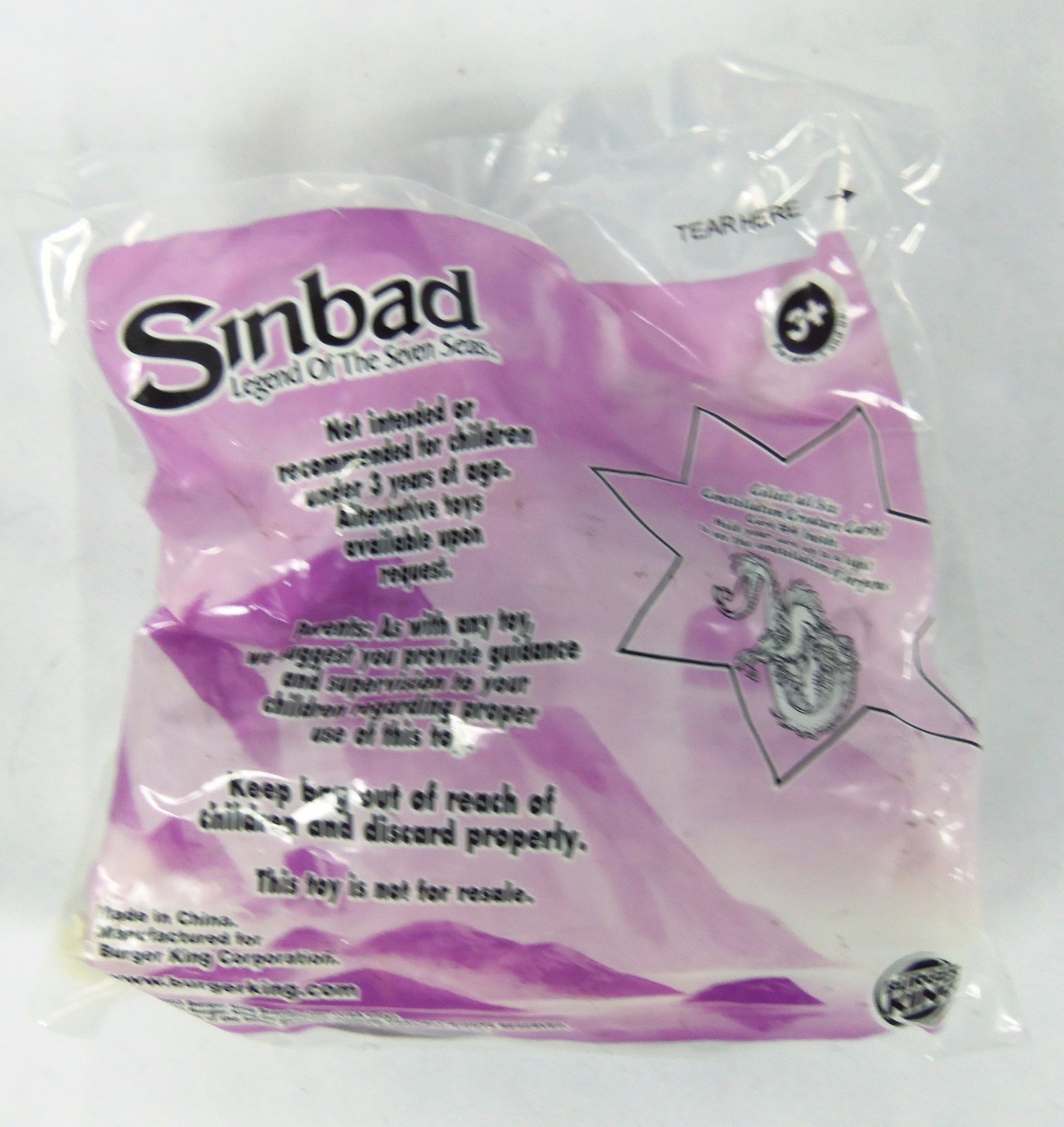 2003 Burger King Kids Meal Toy # 4 Serpens Sinbad Legend Of The Seven ...