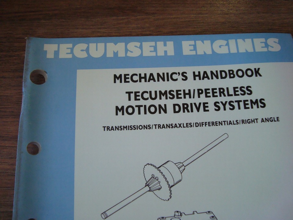 Tecumseh Mechanic's Handbook Peerless Motion Drive Systems PWI | eBay