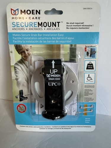 MOEN SMA1005CH SecureMount for Bathroom Shower Grab Bar 1 Anchor ...