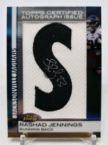 2009 Topps Finest RASHAD JENNINGS Rookie Letter S Jersey Patch Auto /58 ...