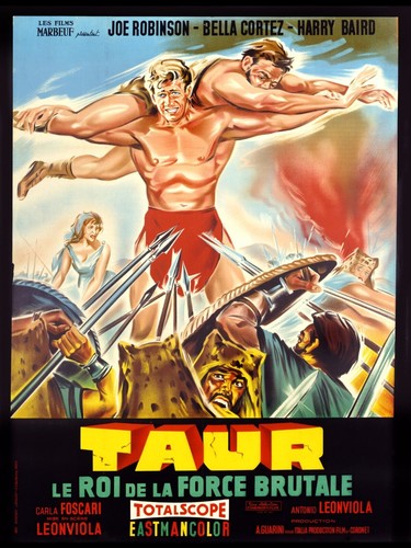 TAUR, LE ROI DE LA FORCE BRUTALE, BELLA CORTEZ, 1963, REPRO AFFICHE CINEMA | eBay