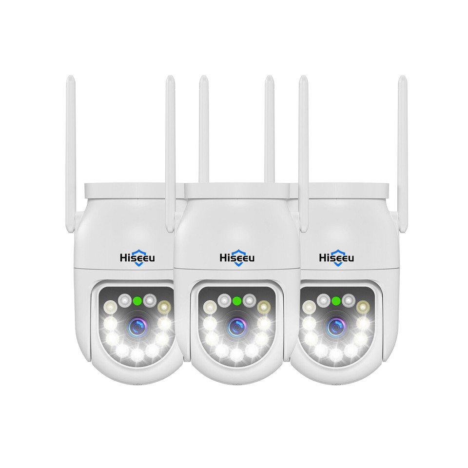1~4PCS Hiseeu WIFI Security Camera,3MP HD cmaera,PTZ Dome Outdoor ...