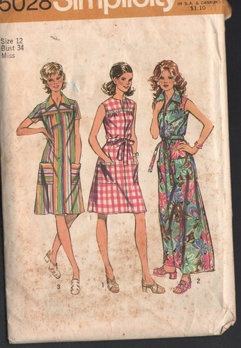 Simplicity 5028 Sewing Pattern Misses Smock Dress Size 12 Bust 34 uncut ...