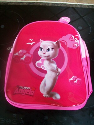TALKING ANGELA KIDS RED/PINK EXTENDING STRAP BACK PACK | eBay UK