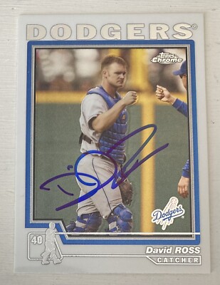 2004 Topps Chrome In Person Autographed Signed David Ross Dodgers Cubs ...