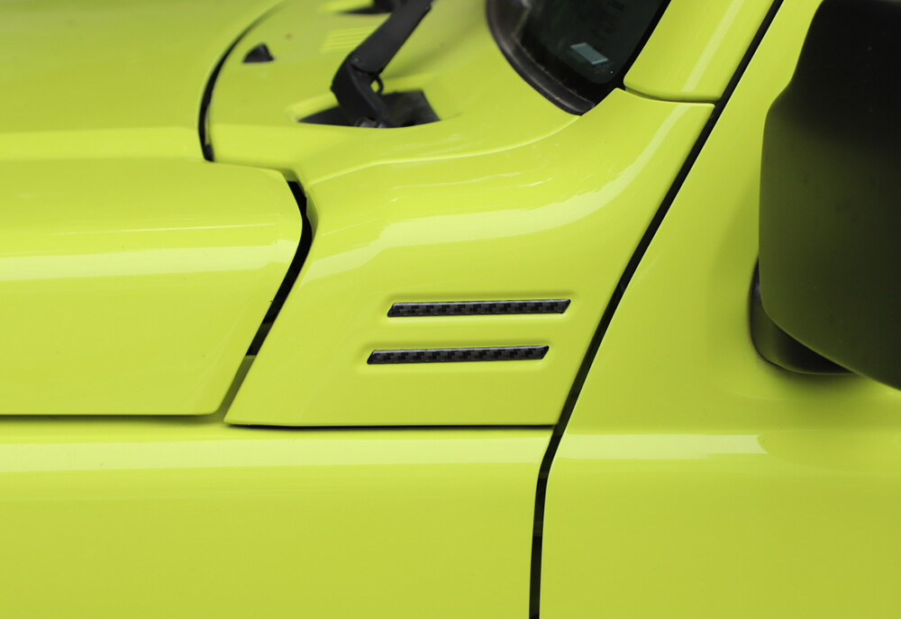 Real Carbon Fiber Engine Hood Side Wrap Angle Cover For Suzuki Jimny ...