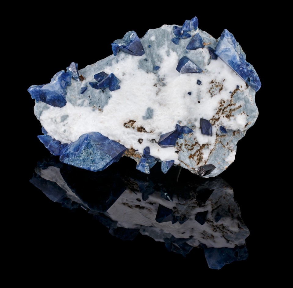 LARGE Cabinet Benitoite Specimen Natrolite Matrix California Clusters ...