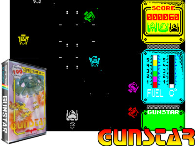 Sinclair ZX Spectrum 48K Game - GUNSTAR - Firebird - Tested & Working ...