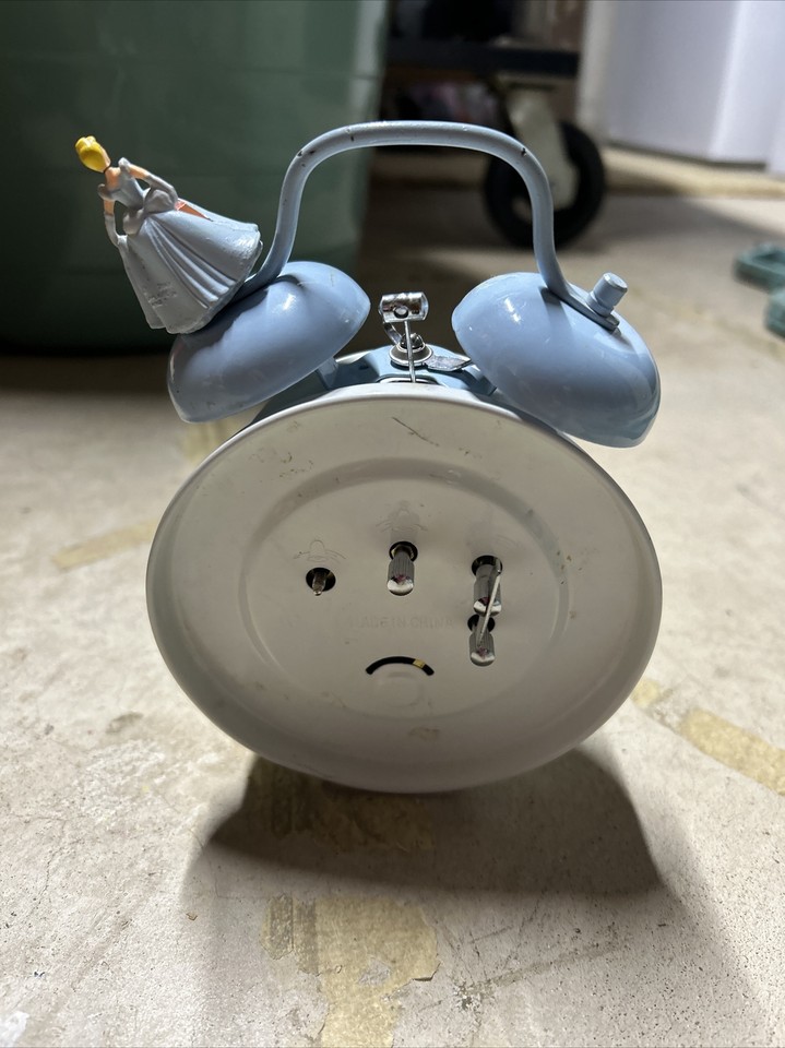 Vintage Disney Cinderella Wind Up Double Bell Alarm Clock Sunbeam | eBay