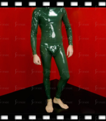 Latex Catsuit For Men Jumpsuit Cod Piece Back 2 Way Zip Cool Customize ...