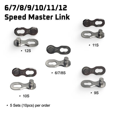 6 7 8 9 10 11 12 Speed Master Link Chain Joiner Quick Link Fit SHIMANO ...