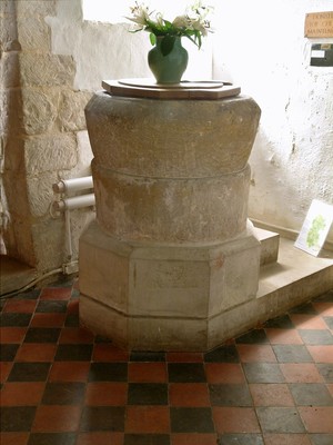 Photo 6x4 Church of St John the Baptist, Hope Bagot The font is a ...