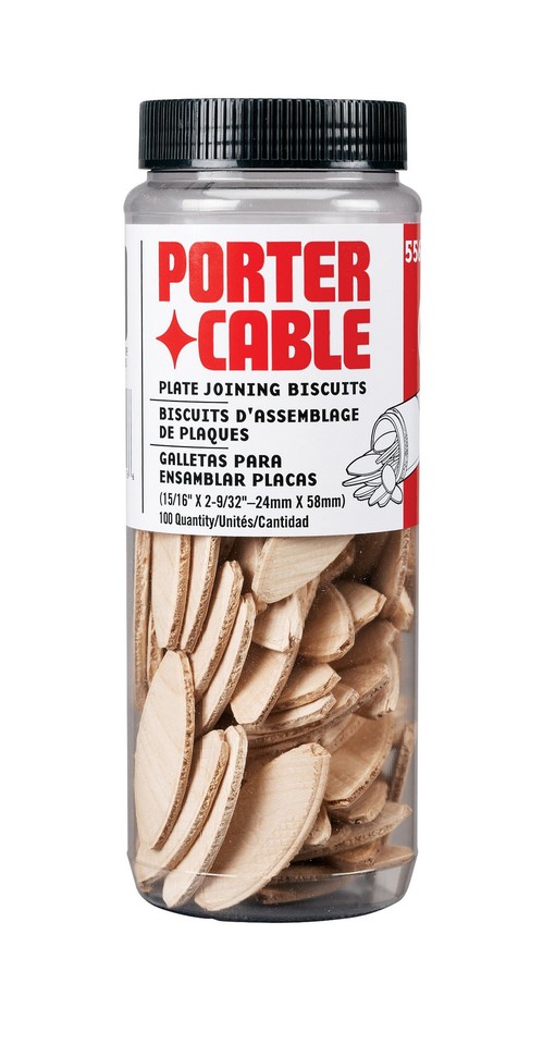 Porter Cable Biscuit Size 20 100 Pack for Plate Joiners Wood Laminate ...