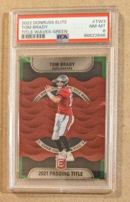 2022 DONRUSS ELITE TITLE WAVES GREEN #TW3 TOM BRADY PSA 8 NM-MT | eBay