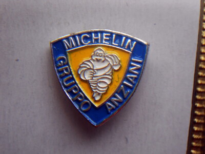 1980s rare Italy PIN MICHELIN tires BIBENDUM Gruppo Anziani | eBay