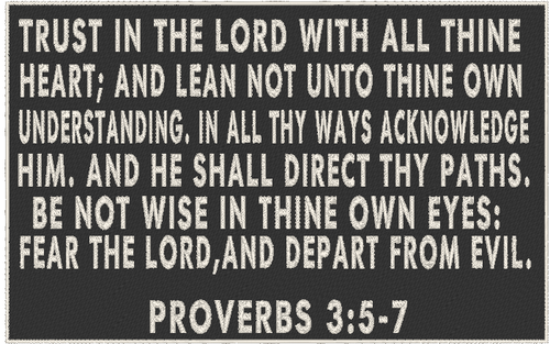 PROVERBS 3:5-7 Iron-On Patch Christian Morale Tactical Military 12" X 6" Emblem | eBay
