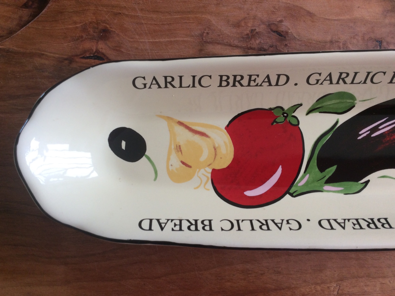 Vintage Retro Rayware Garlic Bread Platter Serving Dish Mediterranean ...
