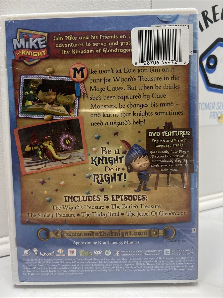 DVD Mike The Knight The Buried Treasure 5 Episodes Made In U.S.A. 2013 ...
